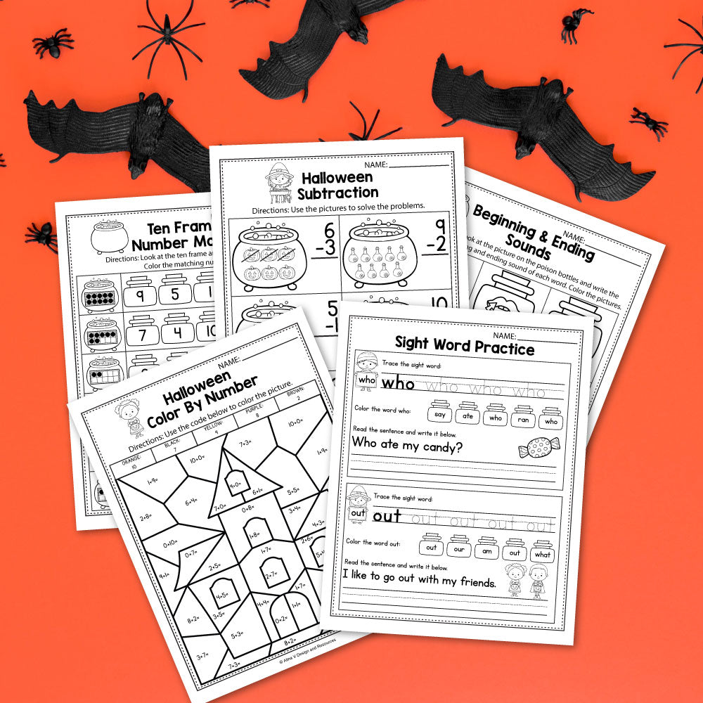 FREE Halloween Worksheets For Kindergarten – My Nerdy Teacher