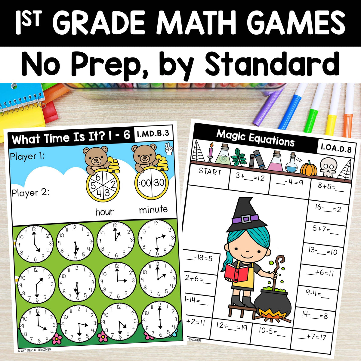 1st Grade Math Games by Standard - CCSS Aligned - No Prep – My Nerdy ...