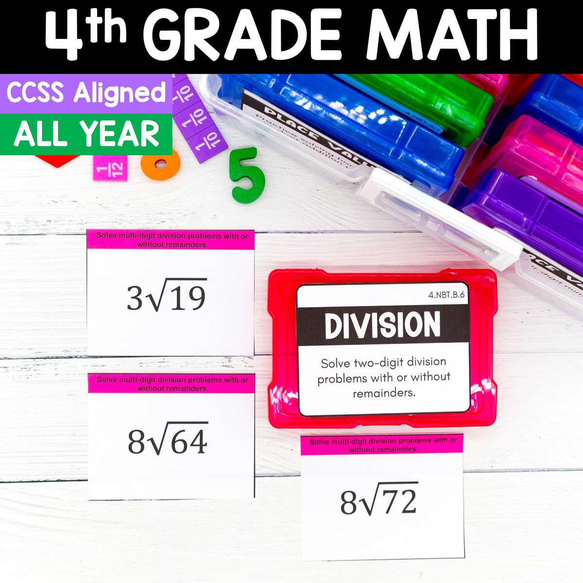 4th Grade Math Task Cards - CCSS Aligned – My Nerdy Teacher