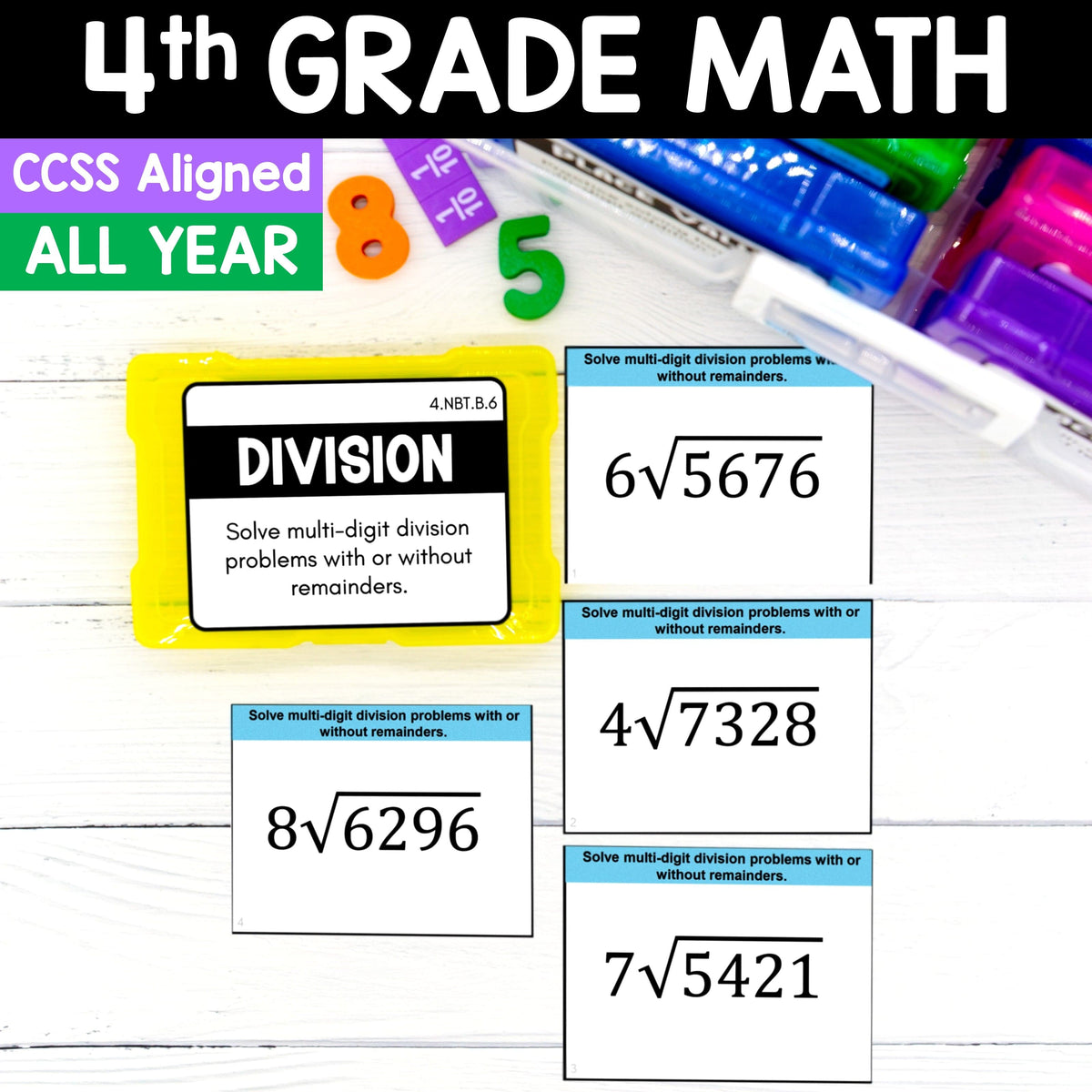 4th Grade Math Task Cards - CCSS Aligned – My Nerdy Teacher