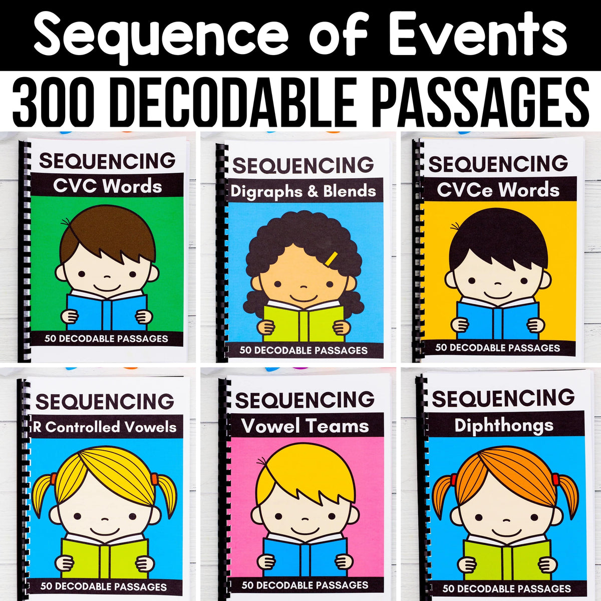 300 Decodable Read & Sequence Phonics Passages - Science of Reading Al ...