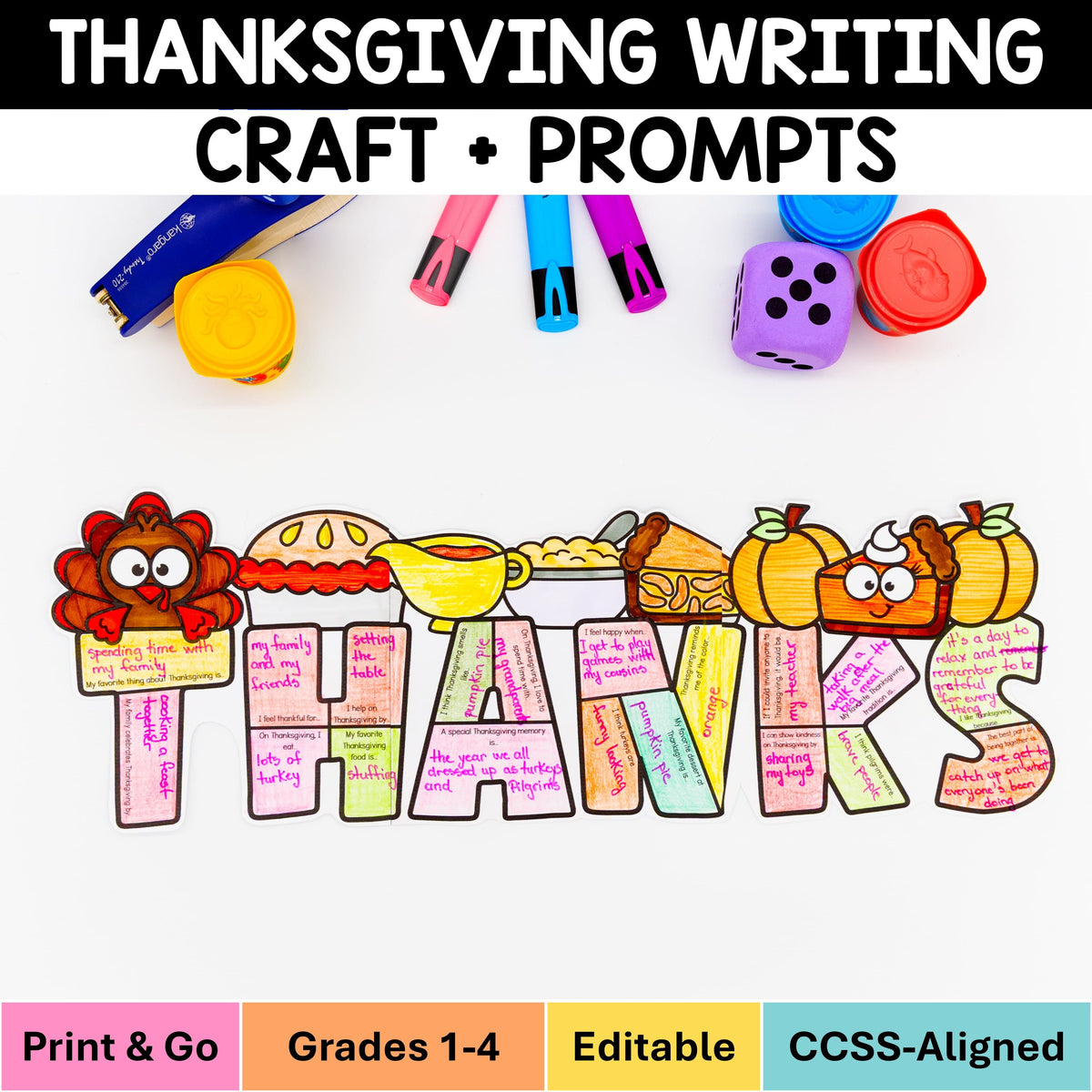 Thnaksgiving Writing Craft Writing Prompts and Bulletin Board – My ...
