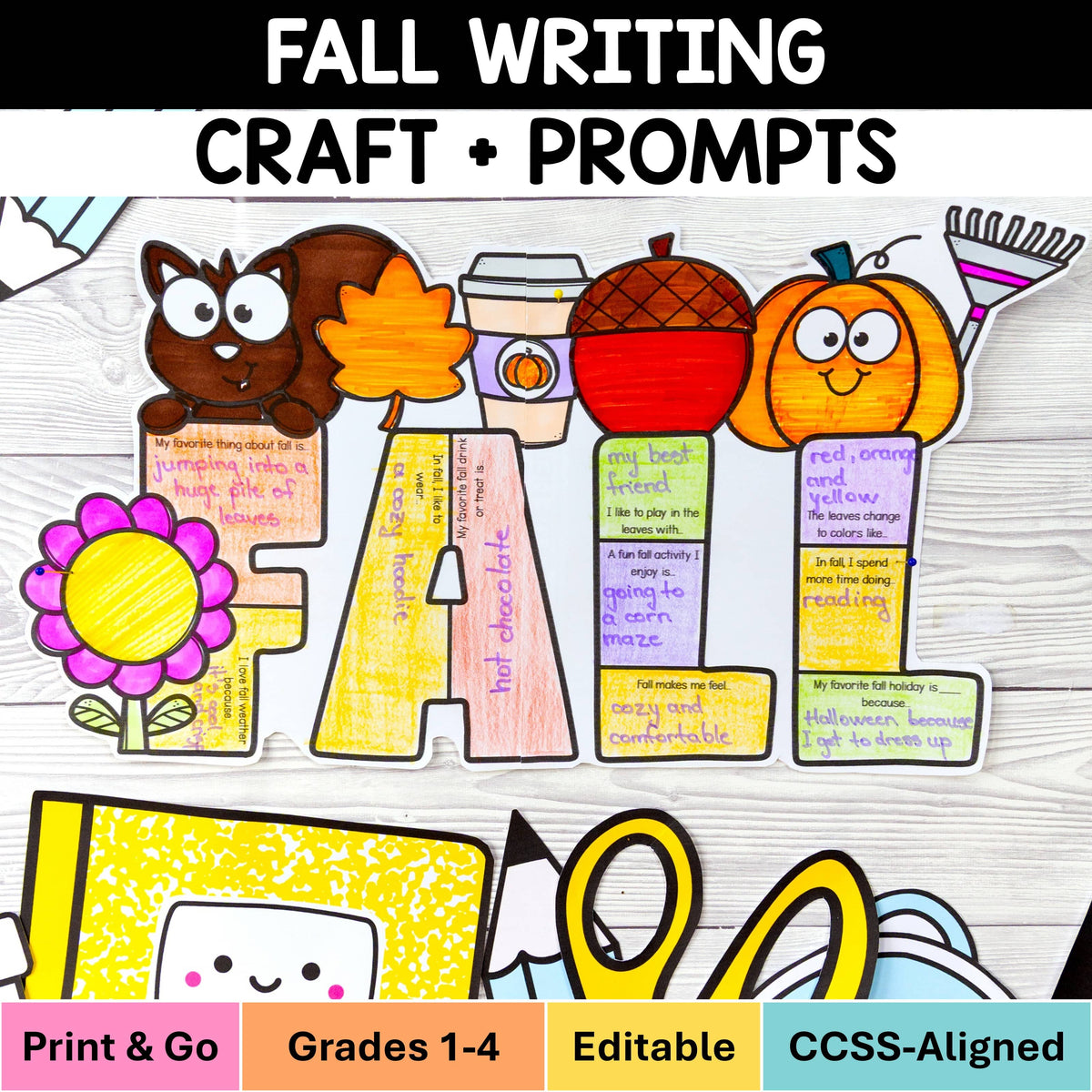 Fall Writing Craft Writing Prompts and Bulletin Board – My Nerdy Teacher