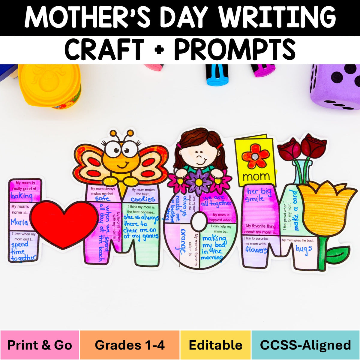Mother’s Day Writing Craft Writing Prompts and Bulletin Board – My ...
