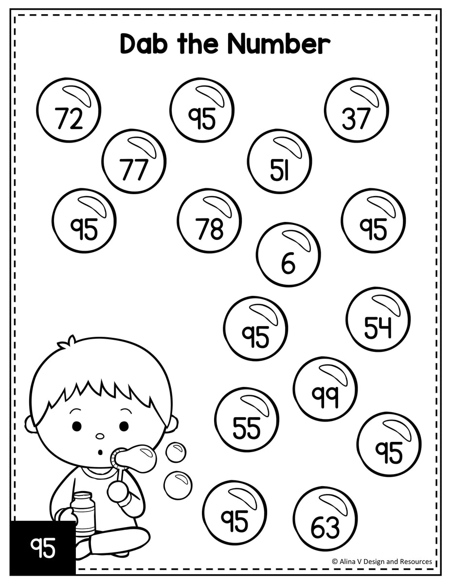 Dab a Dot Numbers 0-100 – My Nerdy Teacher