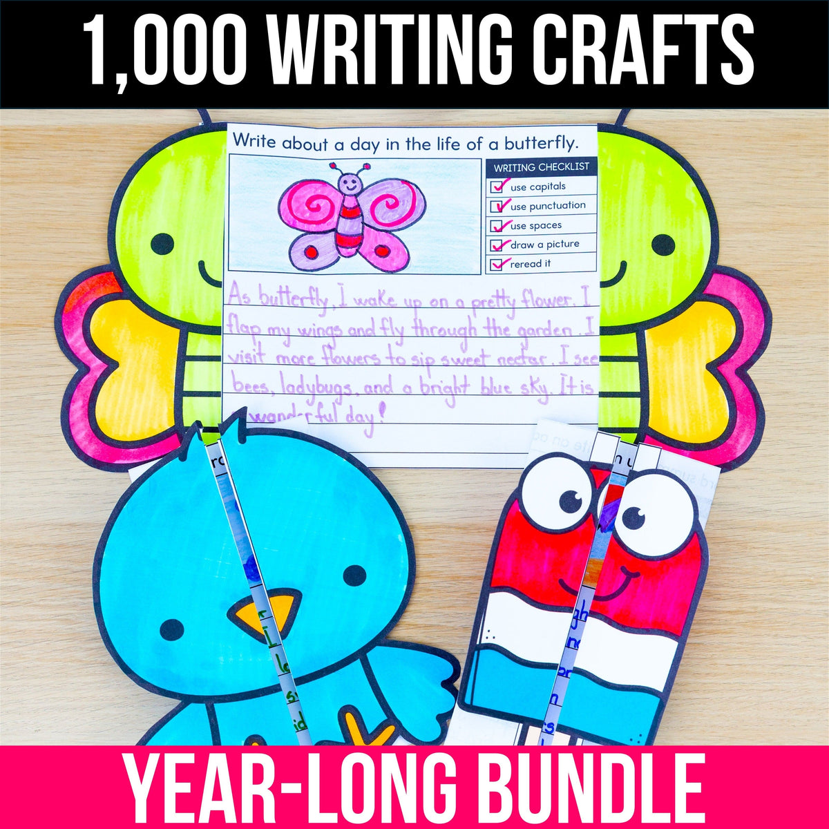 1,000 Writing Crafts + Prompts YEAR-LONG BUNDLE – My Nerdy Teacher