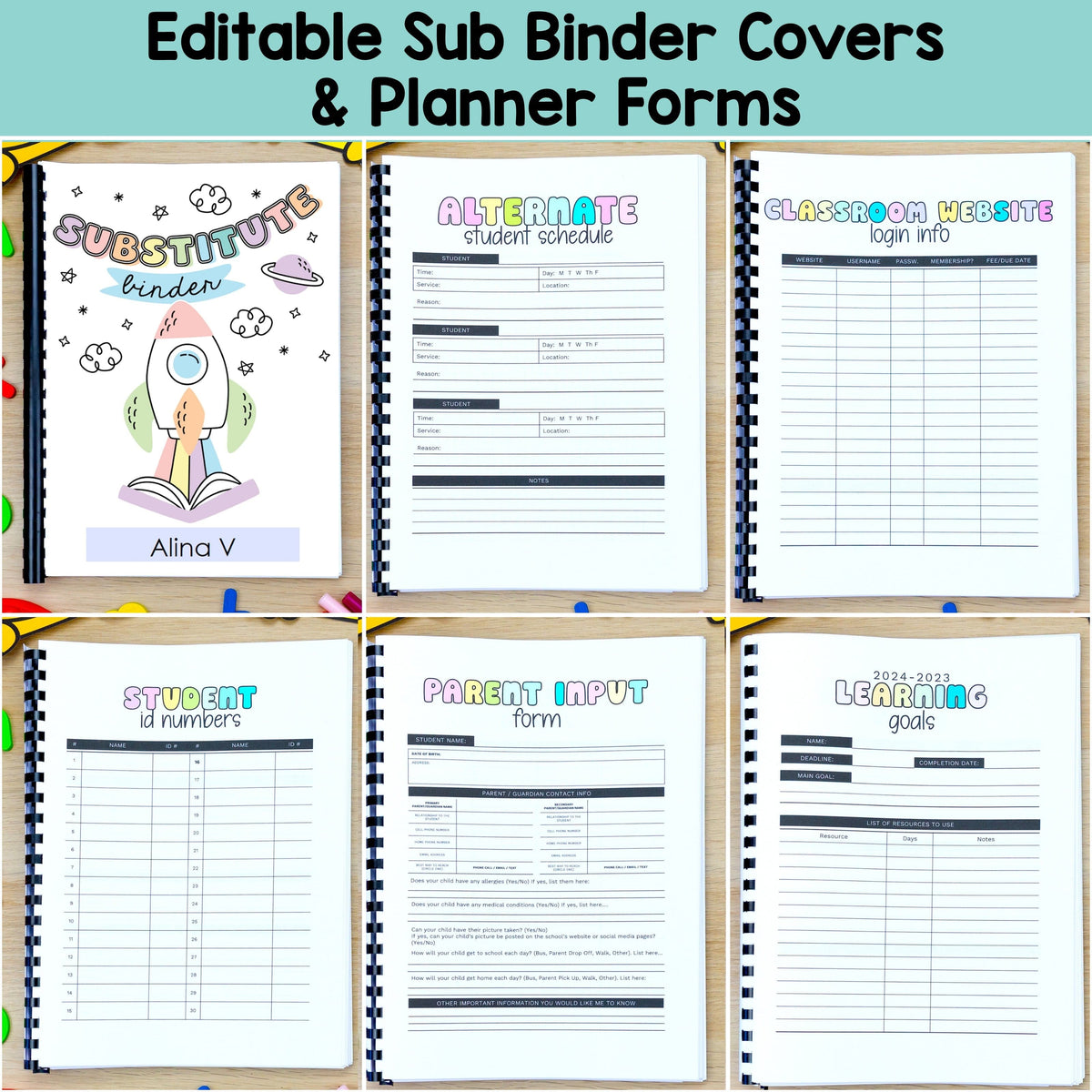 1st Grade Substitute Planner, Templates, Worksheets MEGA BUNDLE – My ...