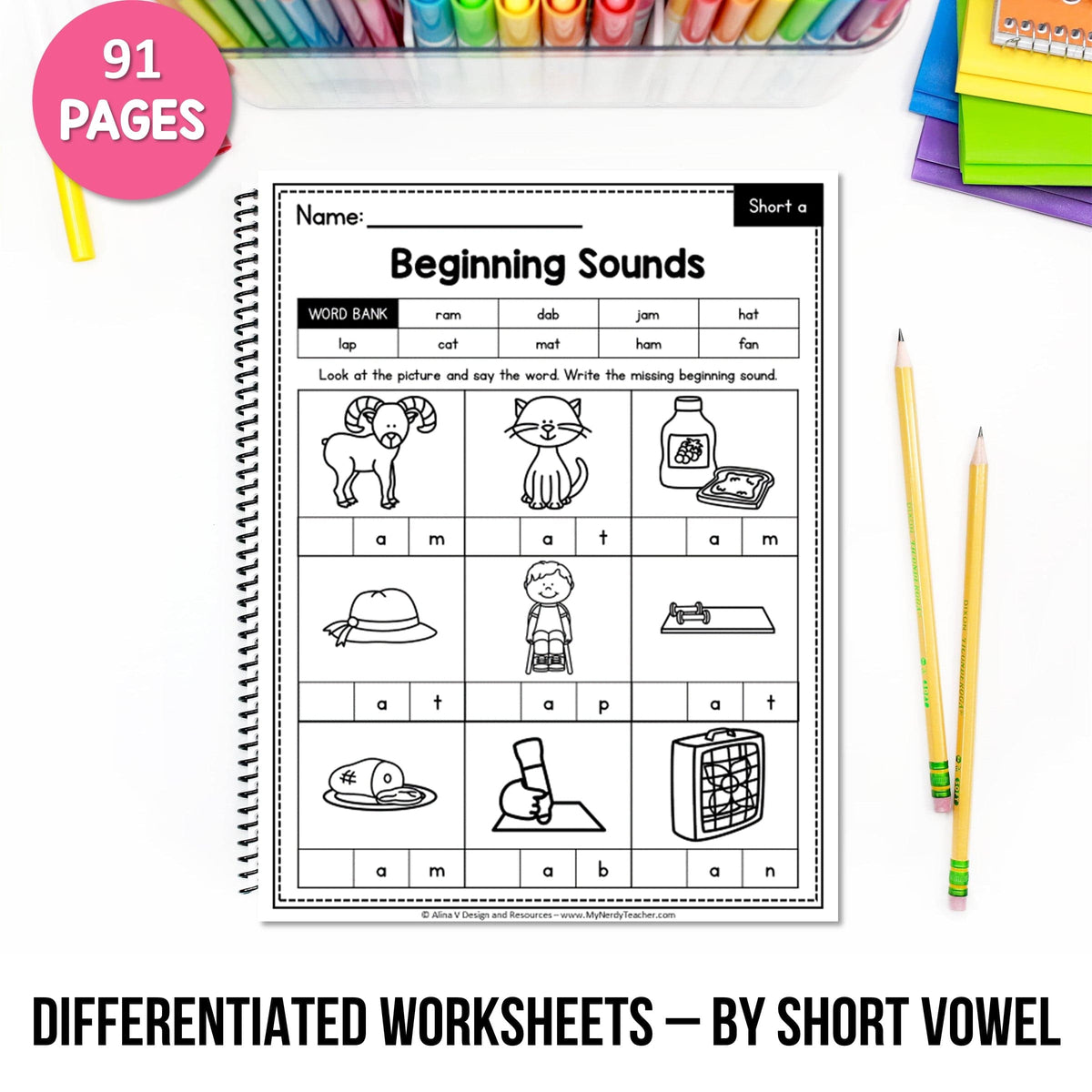 CVC Word Worksheets - Missing Beginning, Middle and Ending Sound – My ...