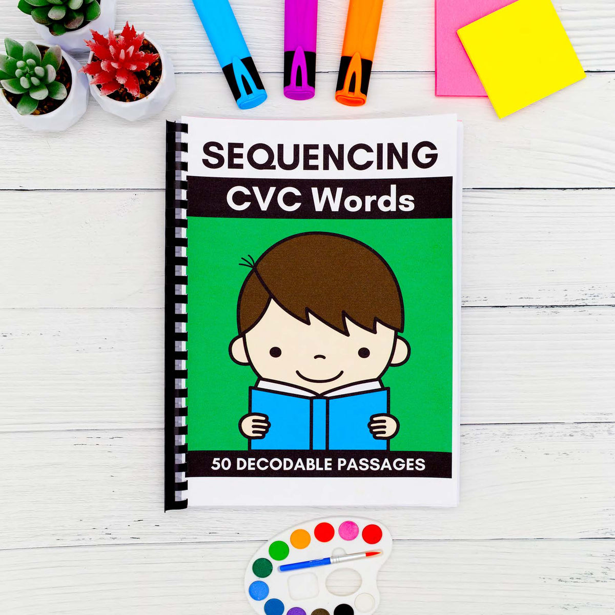50 CVC Words Decodable Read & Sequence Phonics Passages - Science of R ...