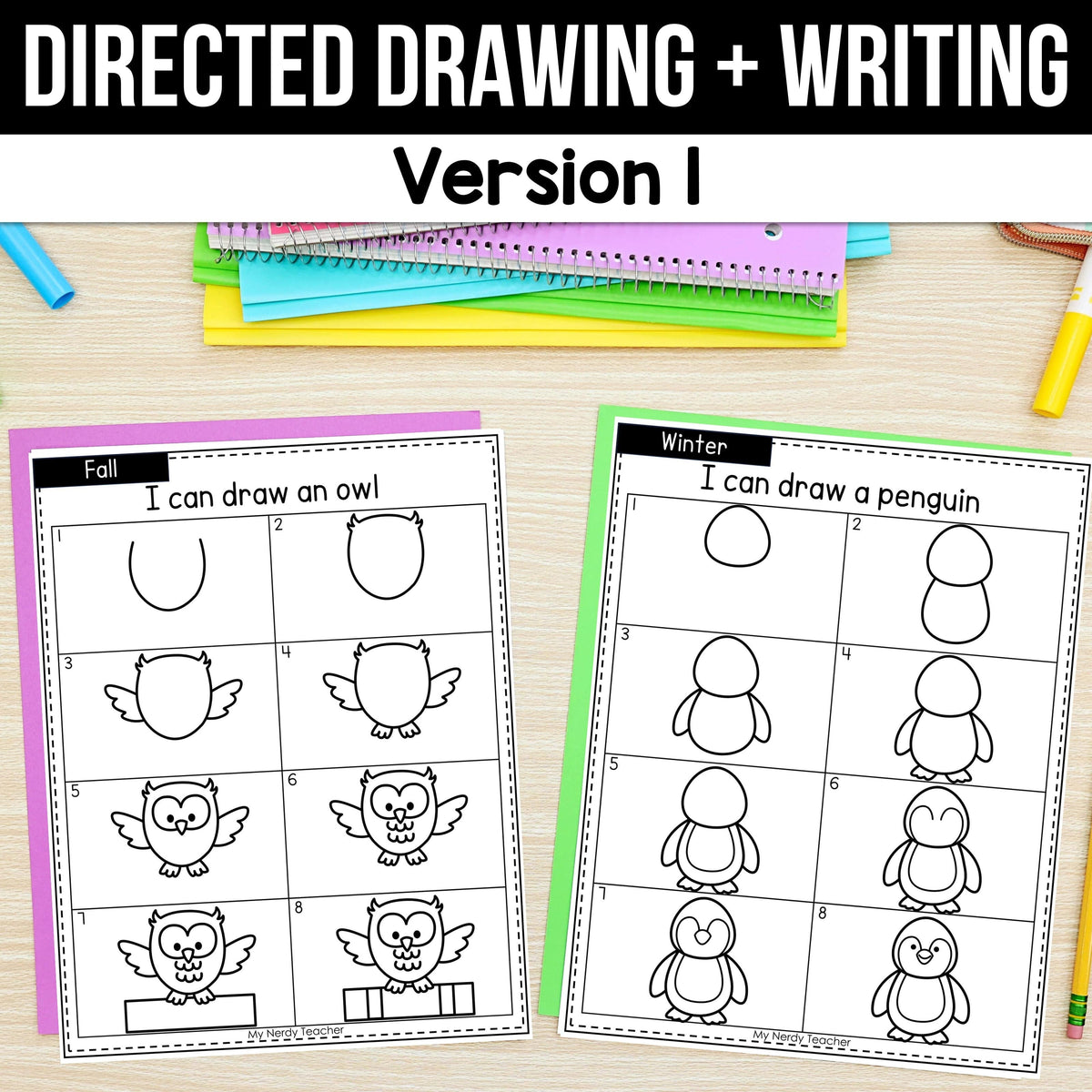 FREE Monthly Draw & Write Directed Drawing MEGA BUNDLE – My Nerdy Teacher