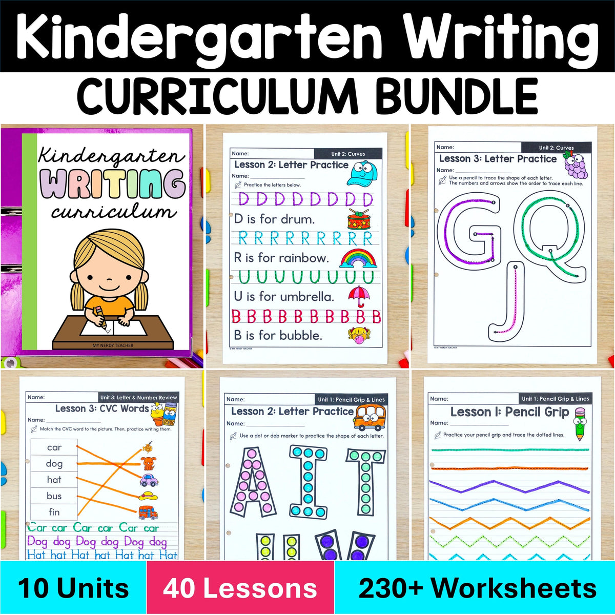 Kindergarten Writing Curriculum BUNDLE – My Nerdy Teacher
