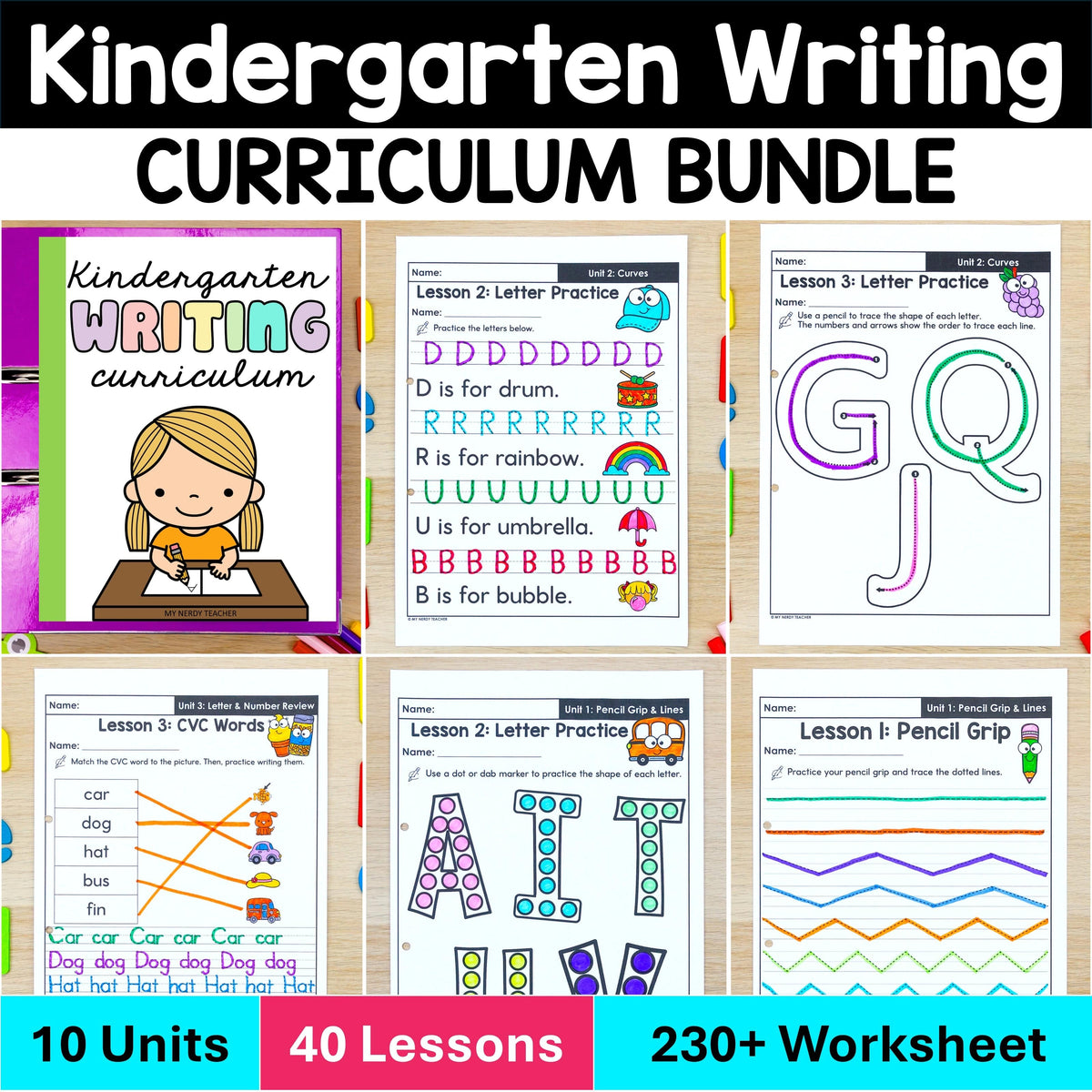 Kindergarten Writing Curriculum BUNDLE – My Nerdy Teacher