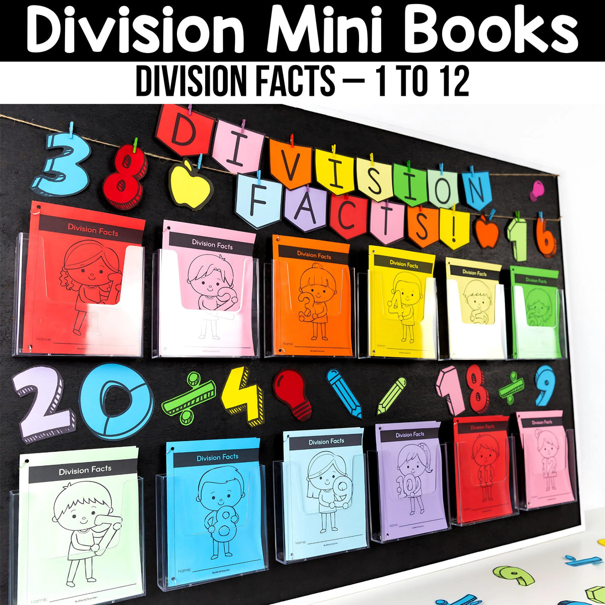 Division Facts Mini Books MEGA BUNDLE Numbers 1 to 12 – My Nerdy Teacher