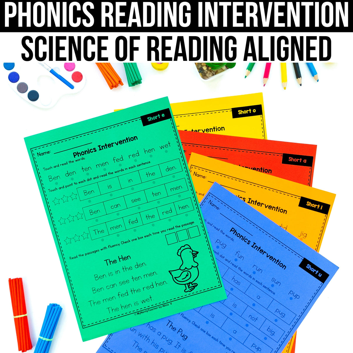 Phonics Reading Intervention Bundle with Decodable Passages - Science ...