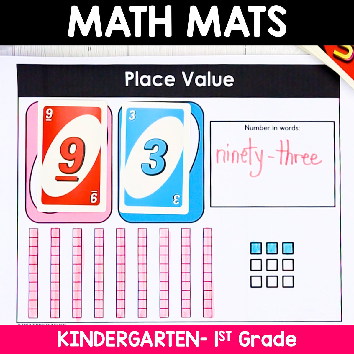 137 Kindergarten & 1st Grade Math Mats and Graphic Organizers (Include ...