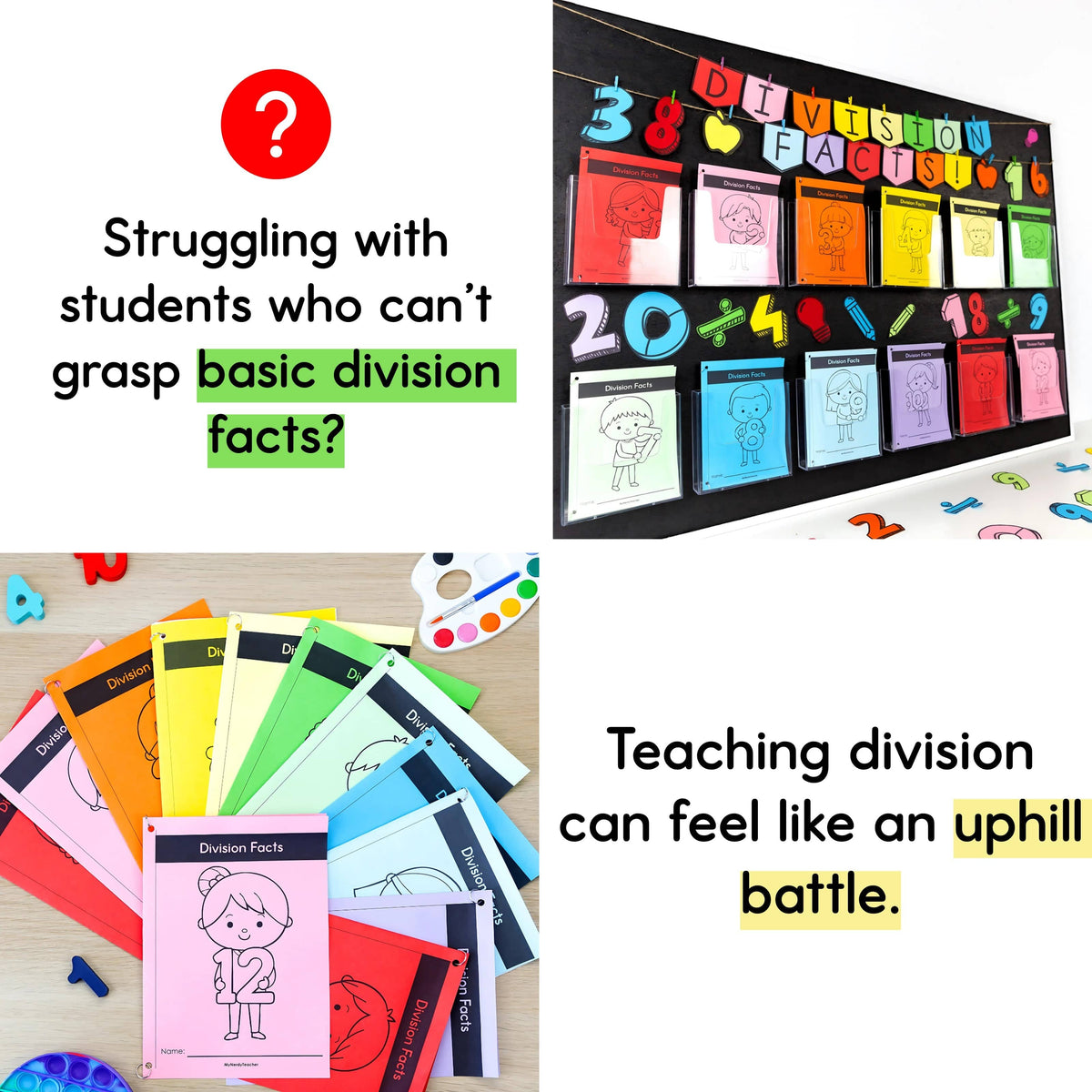 Division Facts Mini Books MEGA BUNDLE Numbers 1 to 12 – My Nerdy Teacher