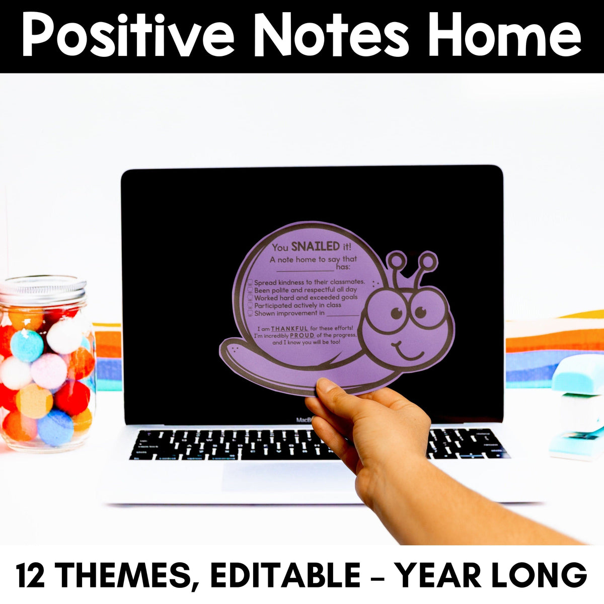 Positive Notes Home - YEAR-LONG Bundle - Editable – My Nerdy Teacher