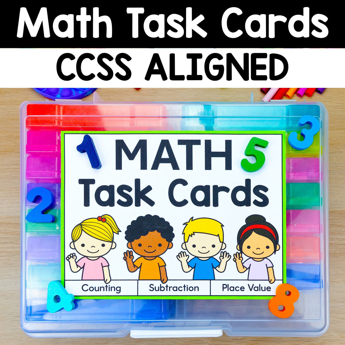 1st Grade Math Task Cards, Centers, Games MEGA BUNDLE - CCSS Aligned ...