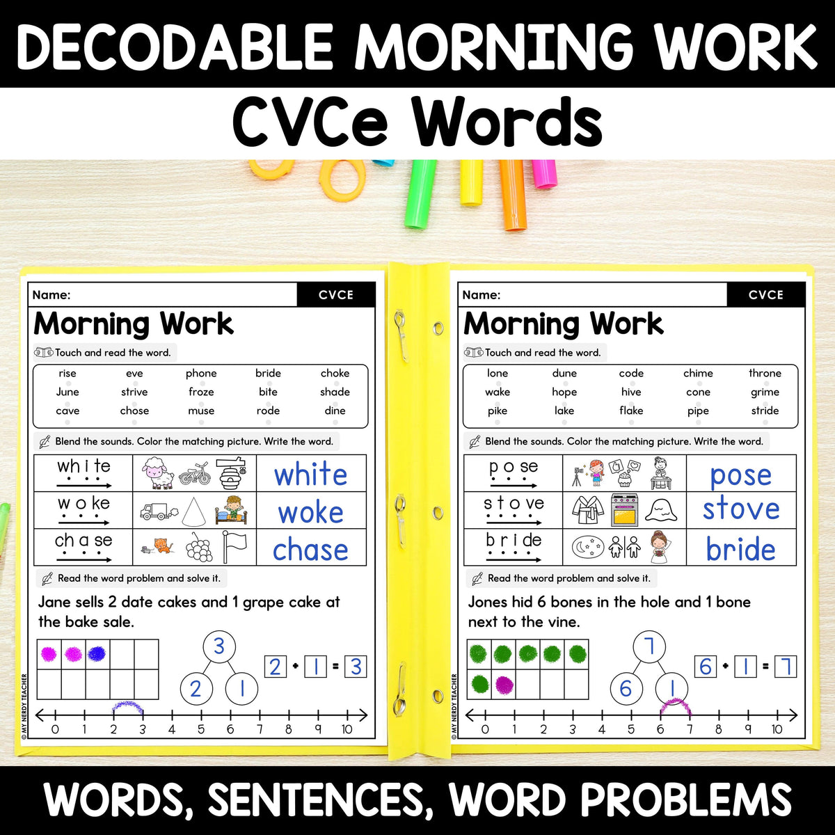 Morning Work - Decodable Words, Sentences and Word Problems to 10 – My ...