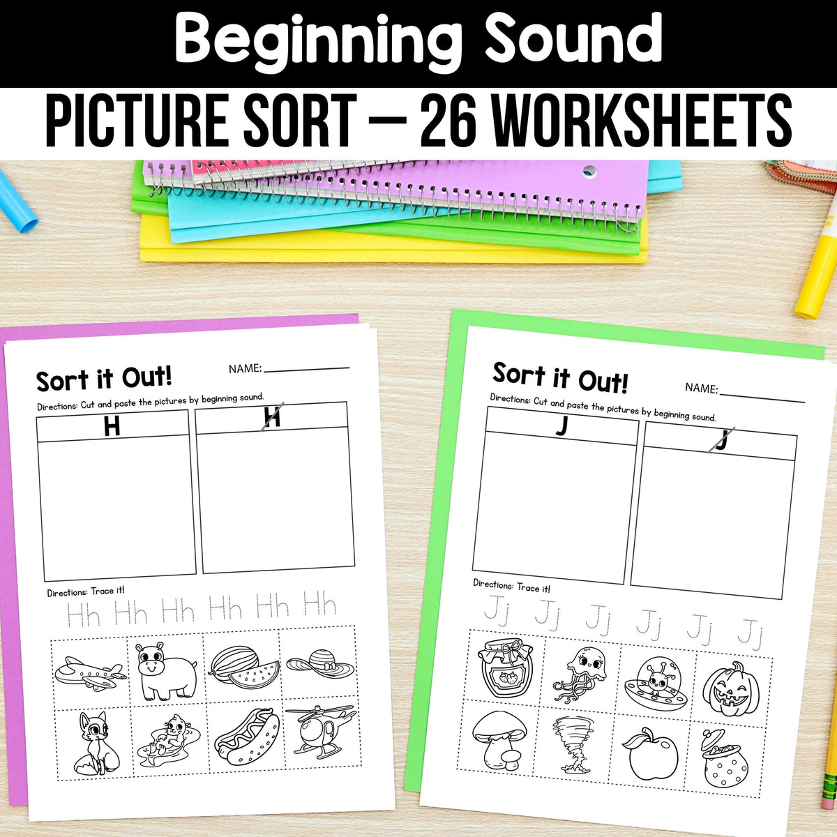 Beginning Sound Picture Sort Worksheets – My Nerdy Teacher