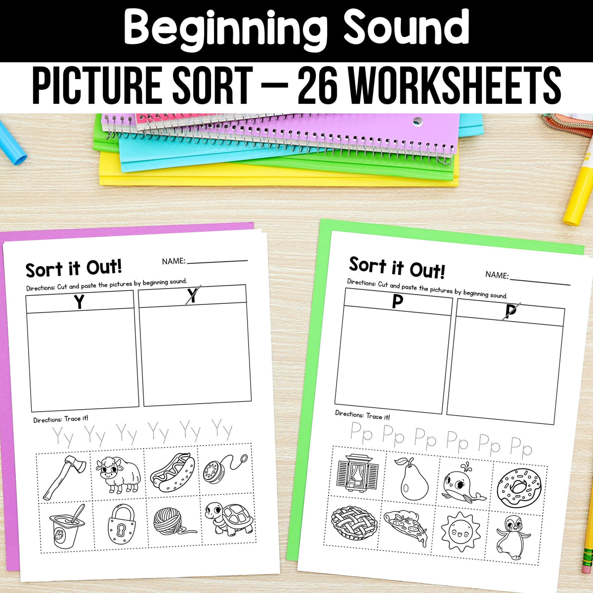 Beginning Sound Picture Sort Worksheets – My Nerdy Teacher