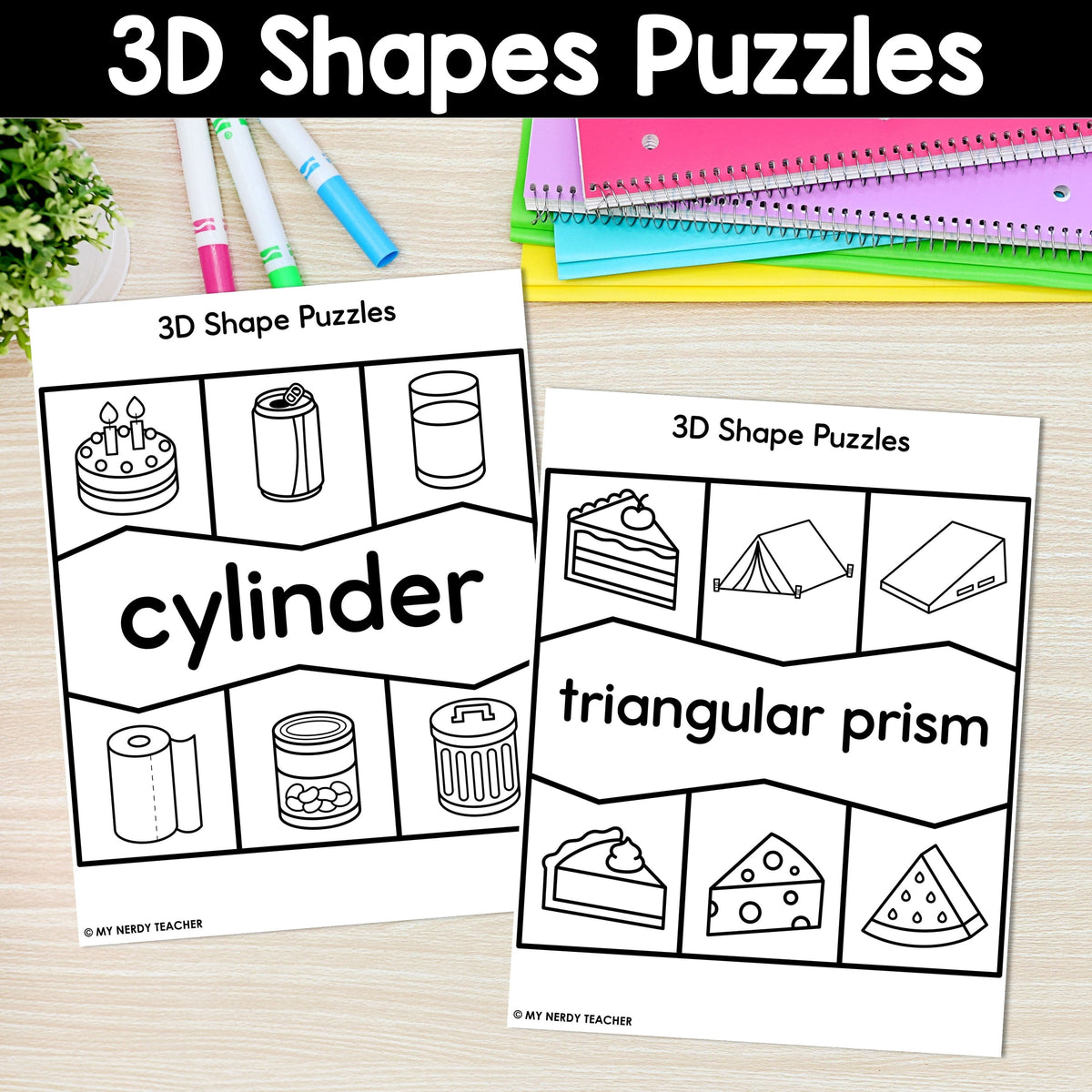 3D Shapes in Real Life Puzzles – My Nerdy Teacher
