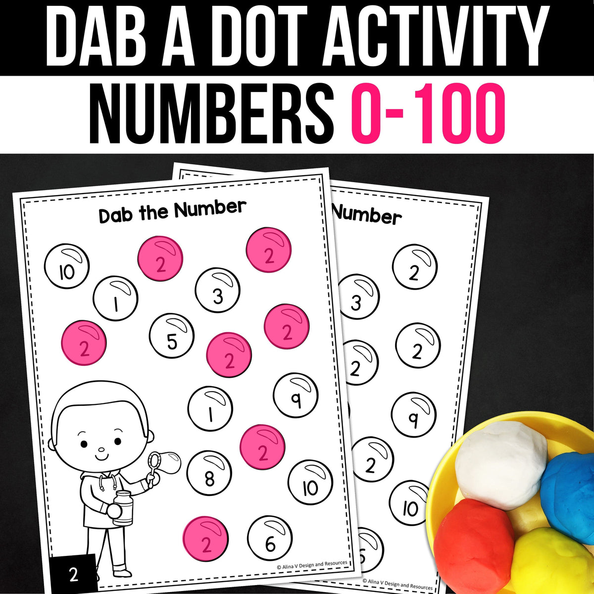 Dab a Dot Numbers 0-100 – My Nerdy Teacher