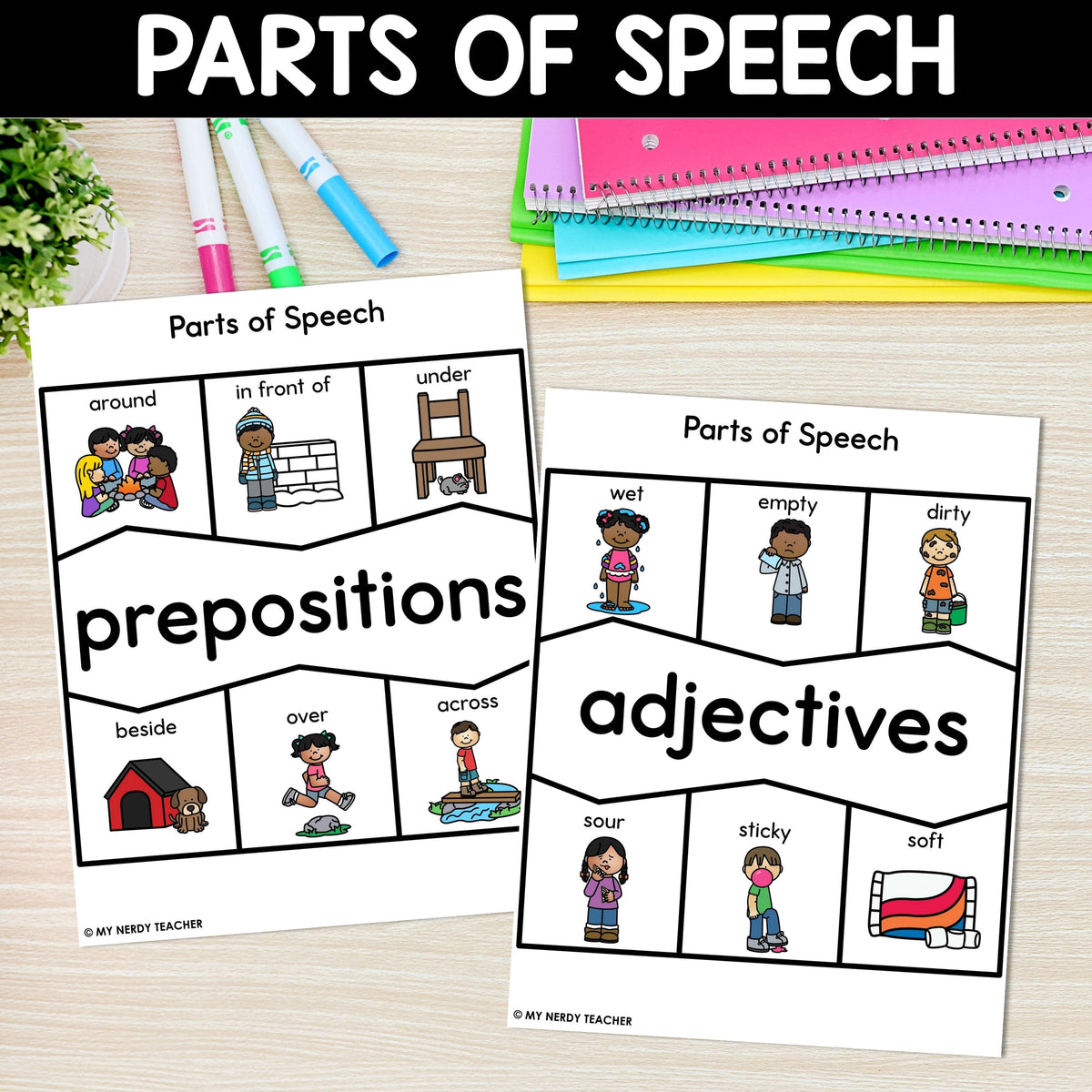 Parts of Speech Puzzles: Verbs, Nouns, Adjectives, Prepositions – My ...