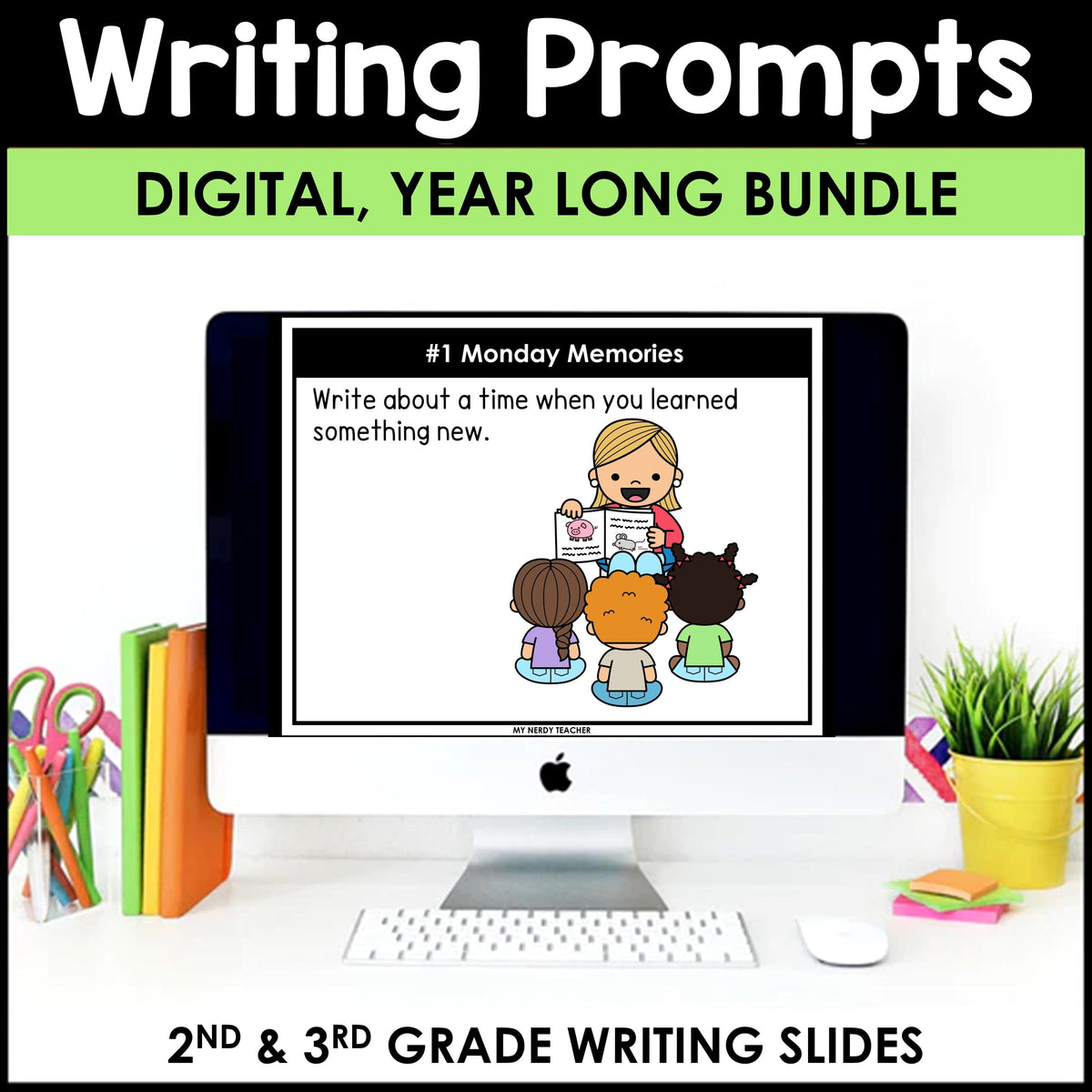 Morning Work Writing Prompts 2nd-3rd Grade YEAR LONG BUNDLE - Editable ...