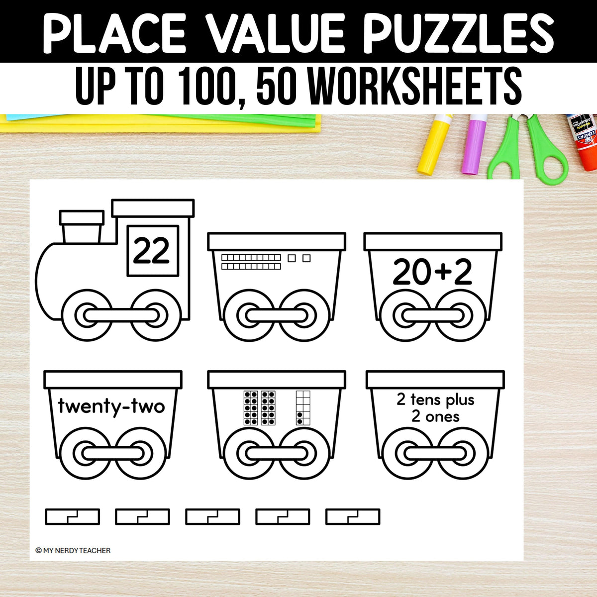 50 Place Value Craft - Numbers to 100 – My Nerdy Teacher