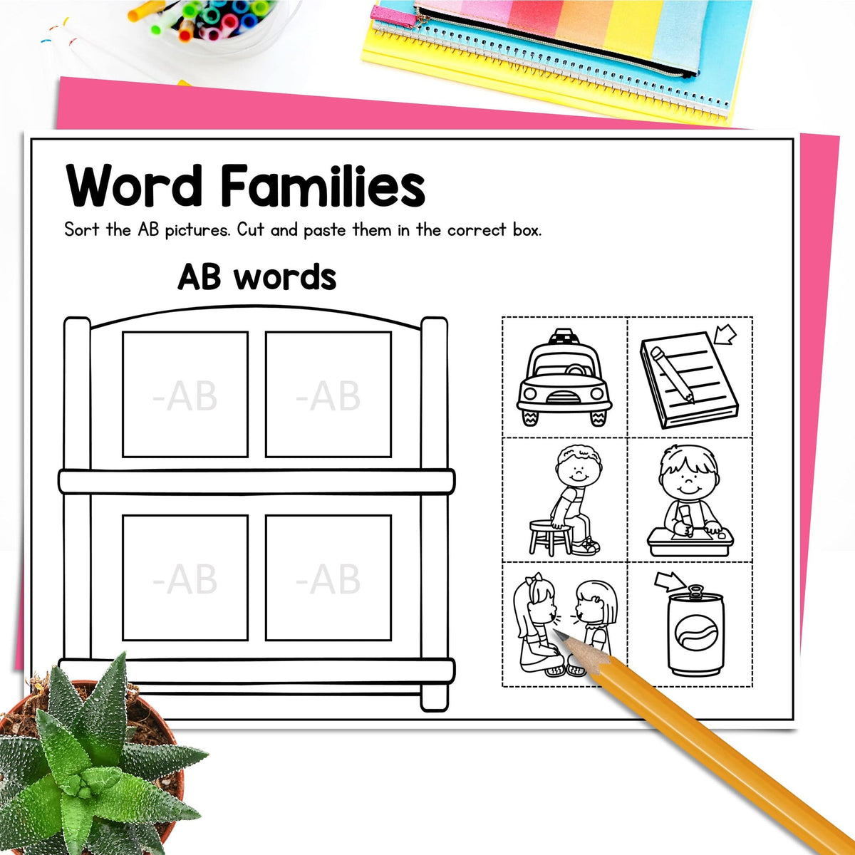 Buy3Get1 FREE B15 - CVC Word Worksheets, Phonics Books, Short Vowels T ...