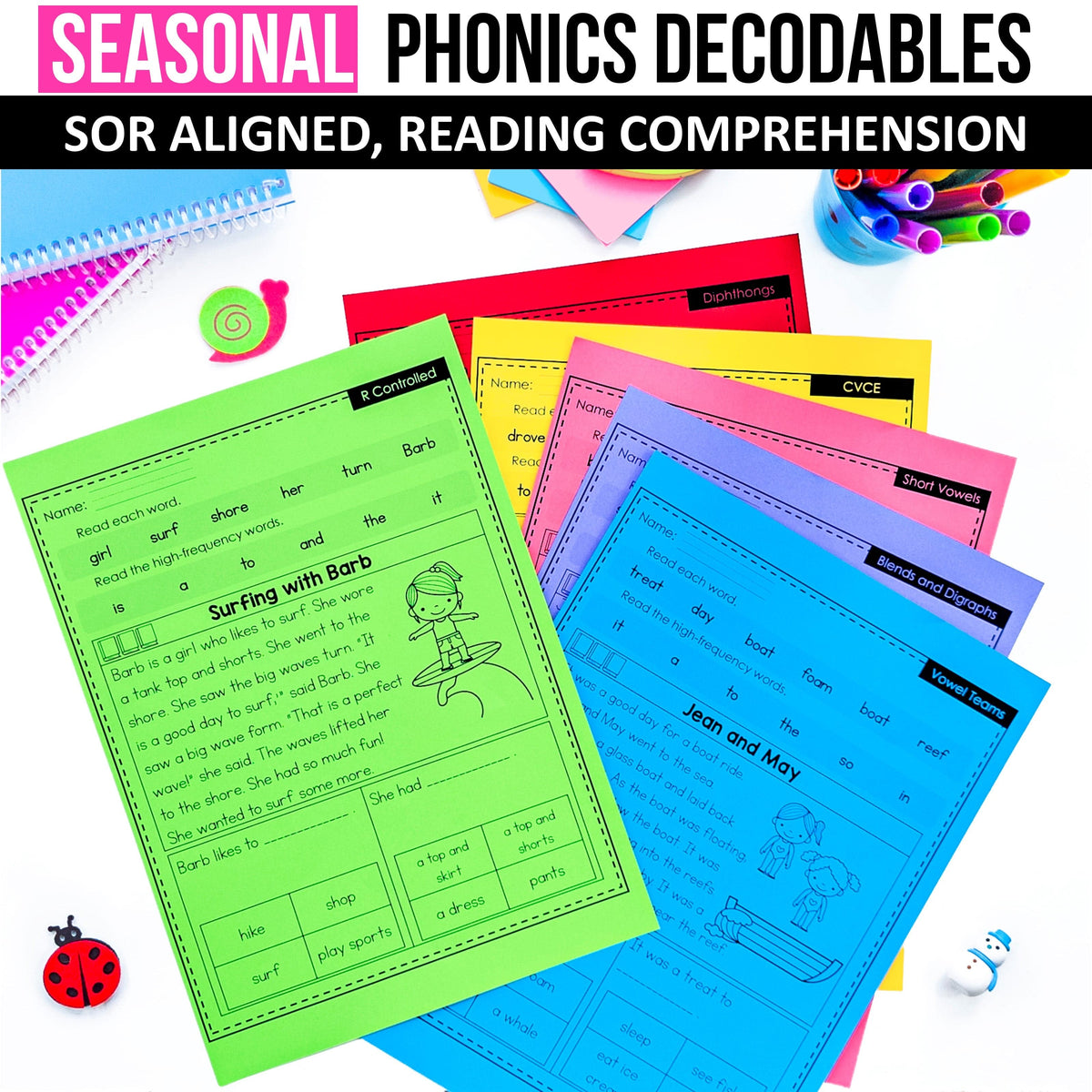 Seasonal Science of Reading Comprehension Passages (EDITABLE) MEGA BUN ...