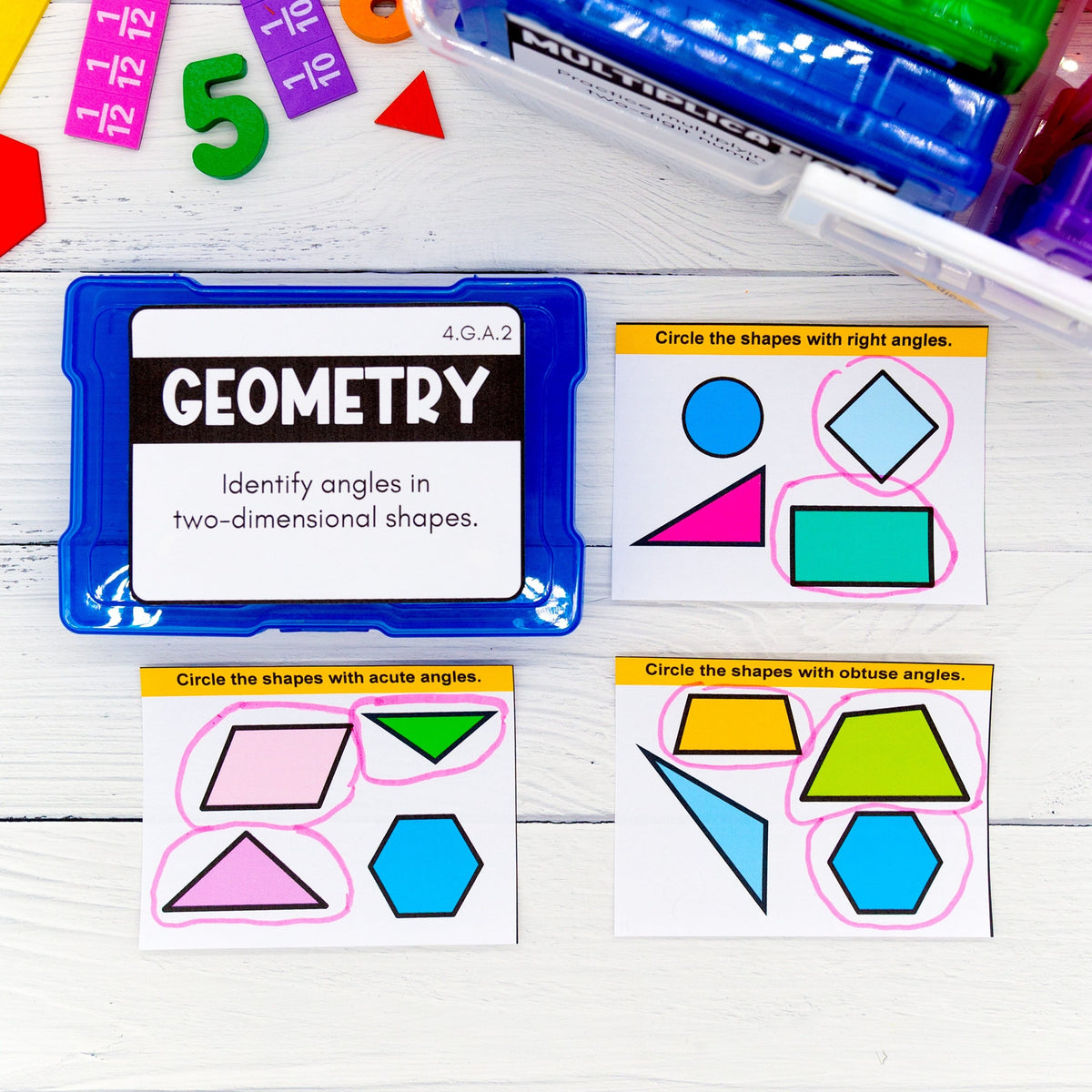 Geometry - 4th Grade Math Task Cards - CCSS Aligned – My Nerdy Teacher
