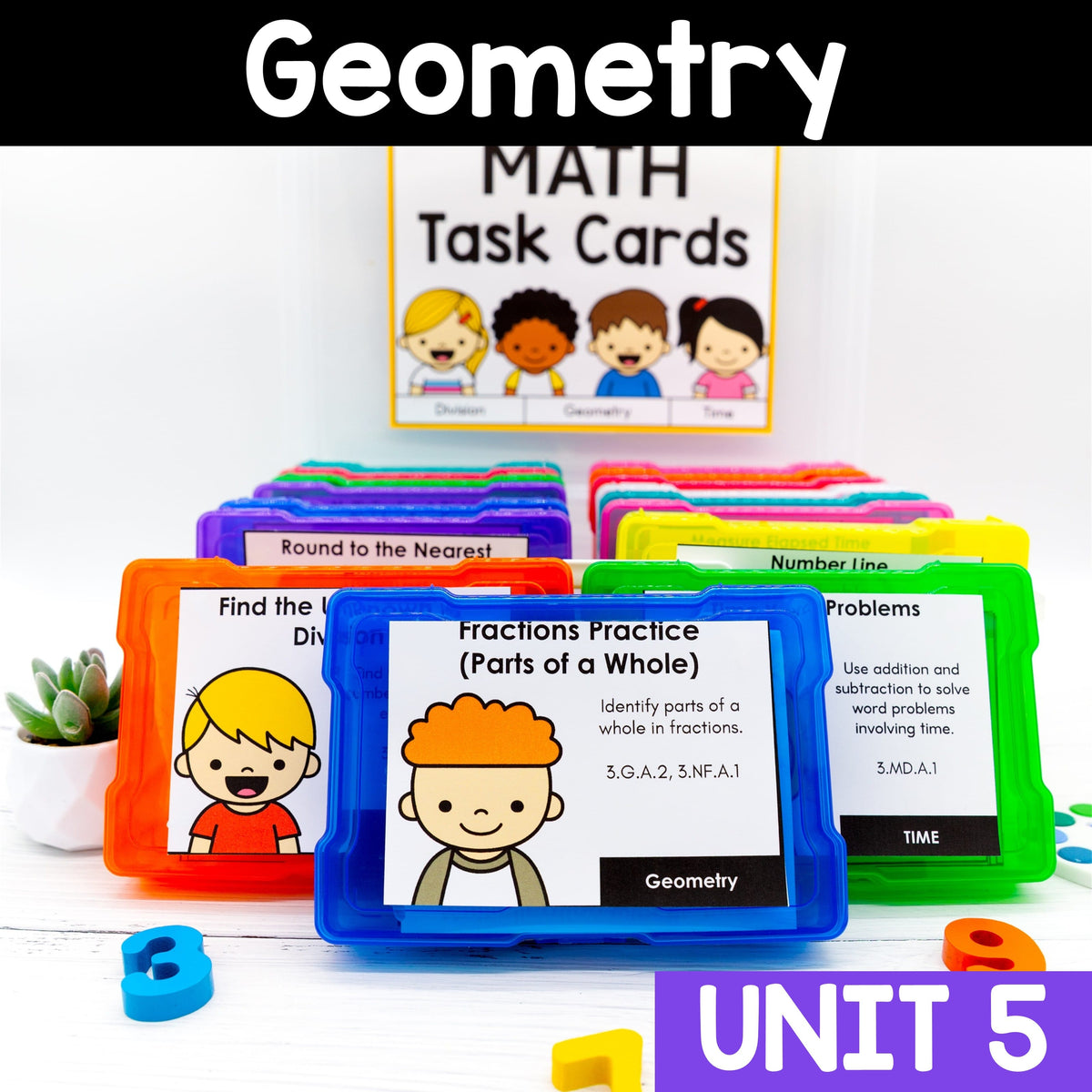 Geometry - 3rd Grade Math Task Cards - CCSS Aligned – My Nerdy Teacher