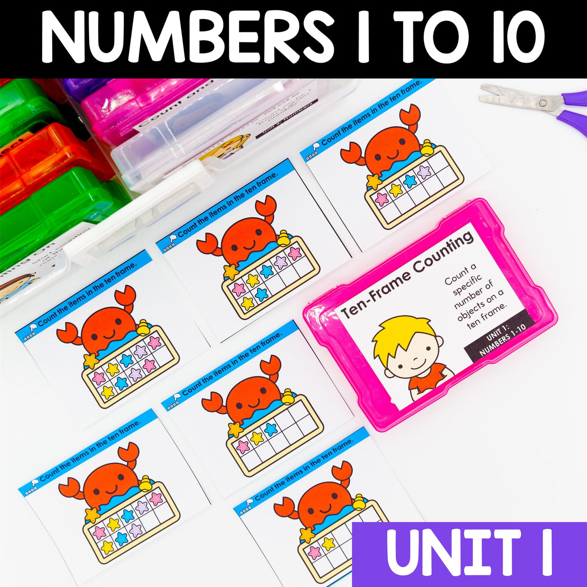 Numbers 1 To 10 Kindergarten Math Task Cards - CCSS Aligned – My Nerdy ...