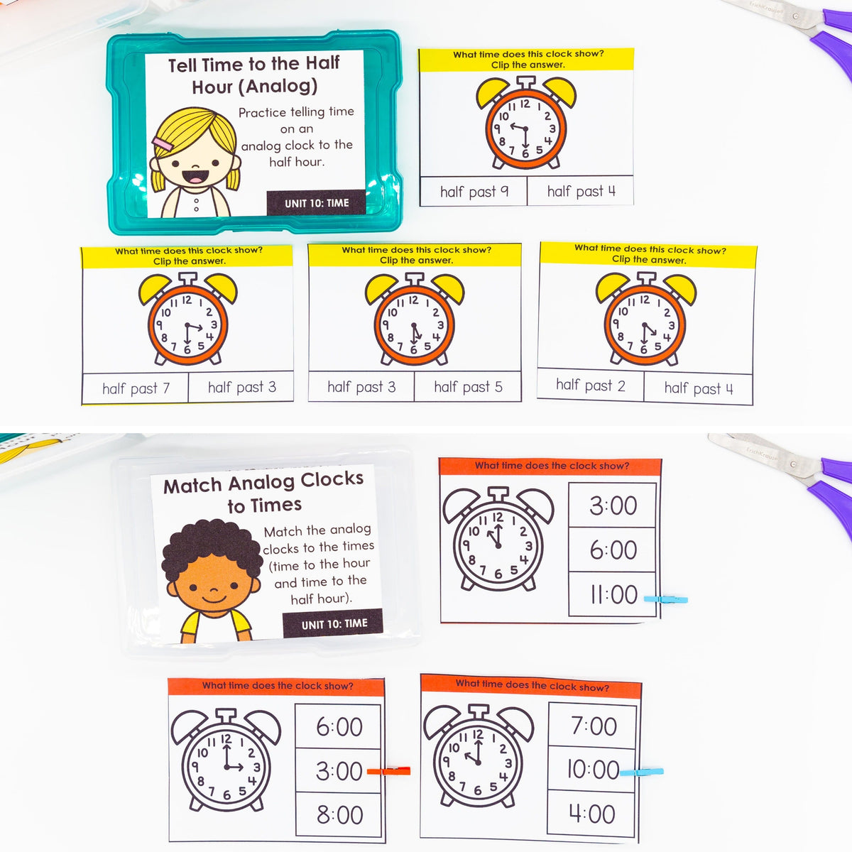 Time Kindergarten Math Task Cards - CCSS Aligned – My Nerdy Teacher