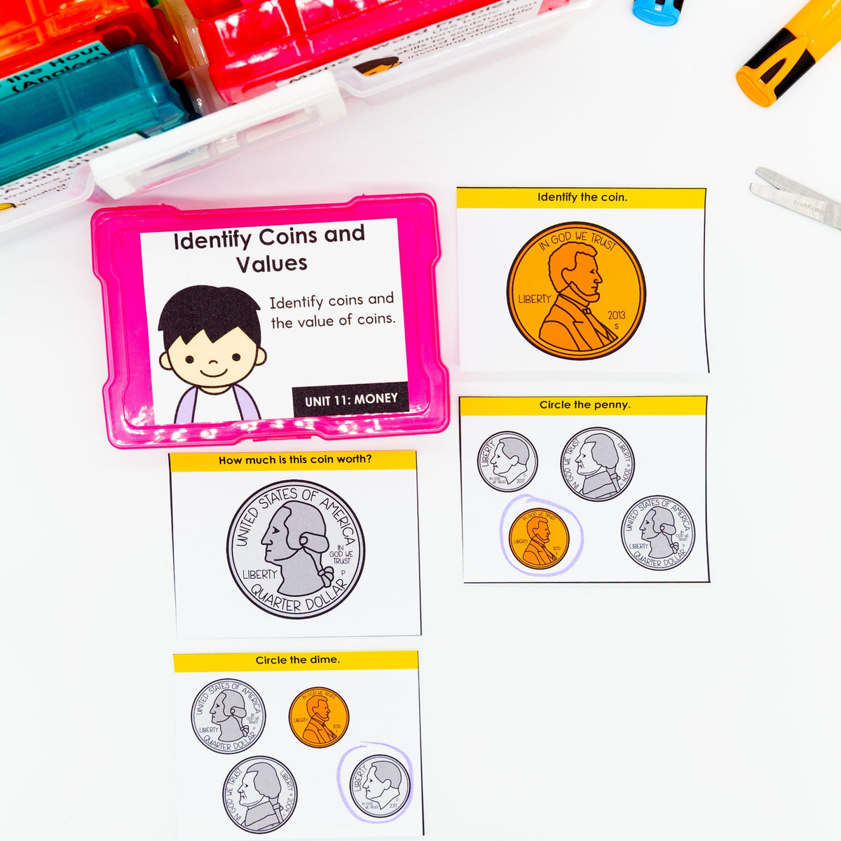 Money Kindergarten Math Task Cards - CCSS Aligned – My Nerdy Teacher