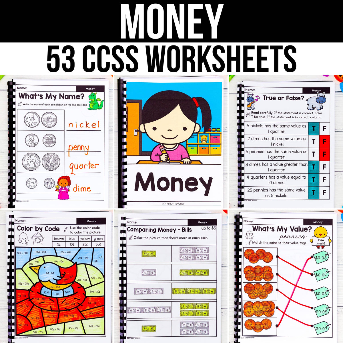 Money - 2nd Grade Math Worksheets – My Nerdy Teacher