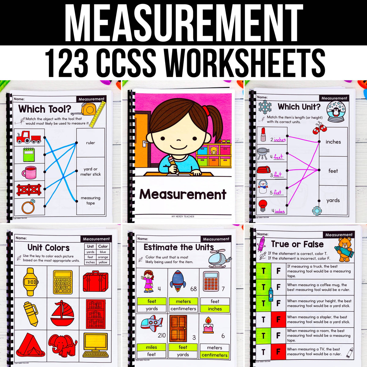 Measurement - 2nd Grade Math Worksheets – My Nerdy Teacher