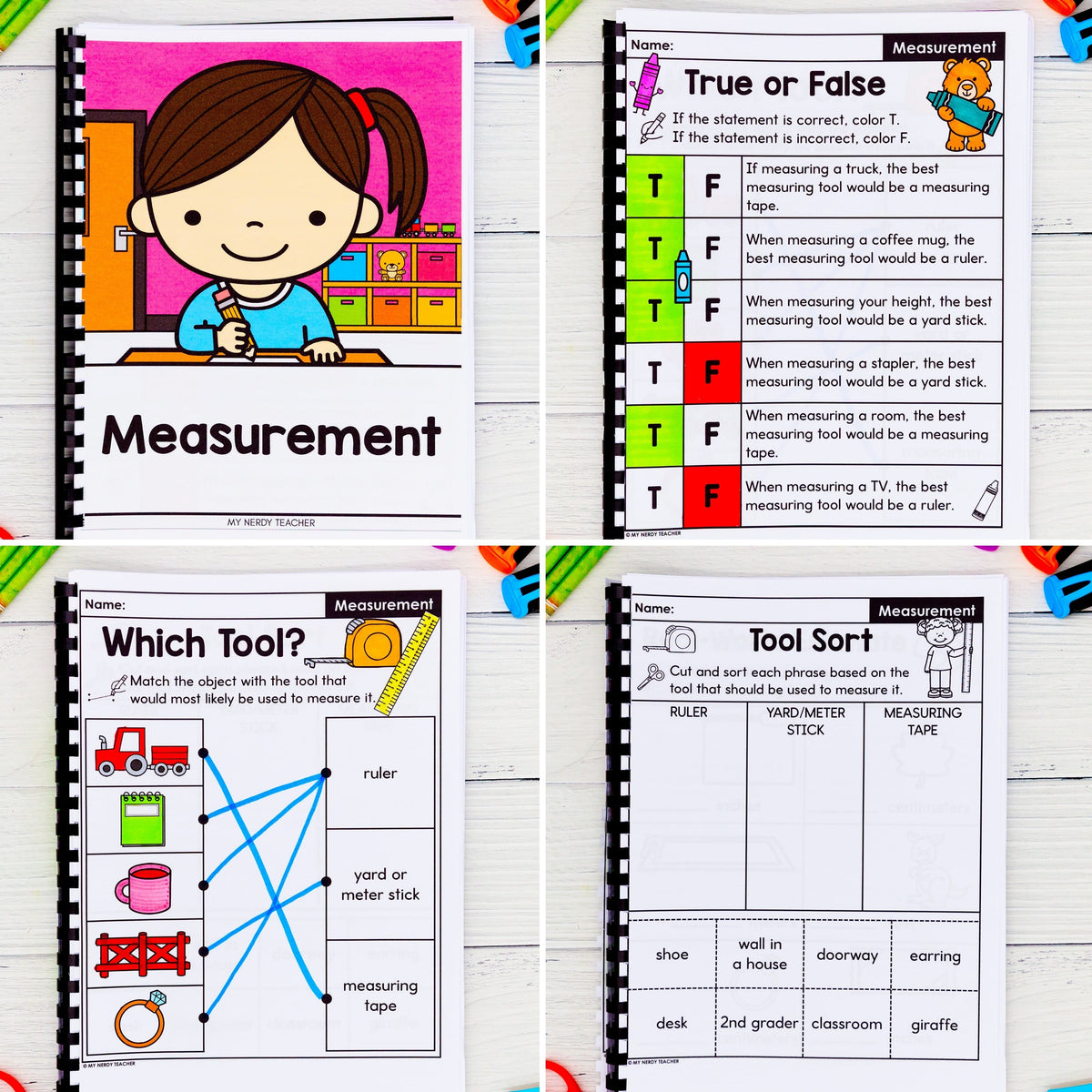 Measurement - 2nd Grade Math Worksheets – My Nerdy Teacher