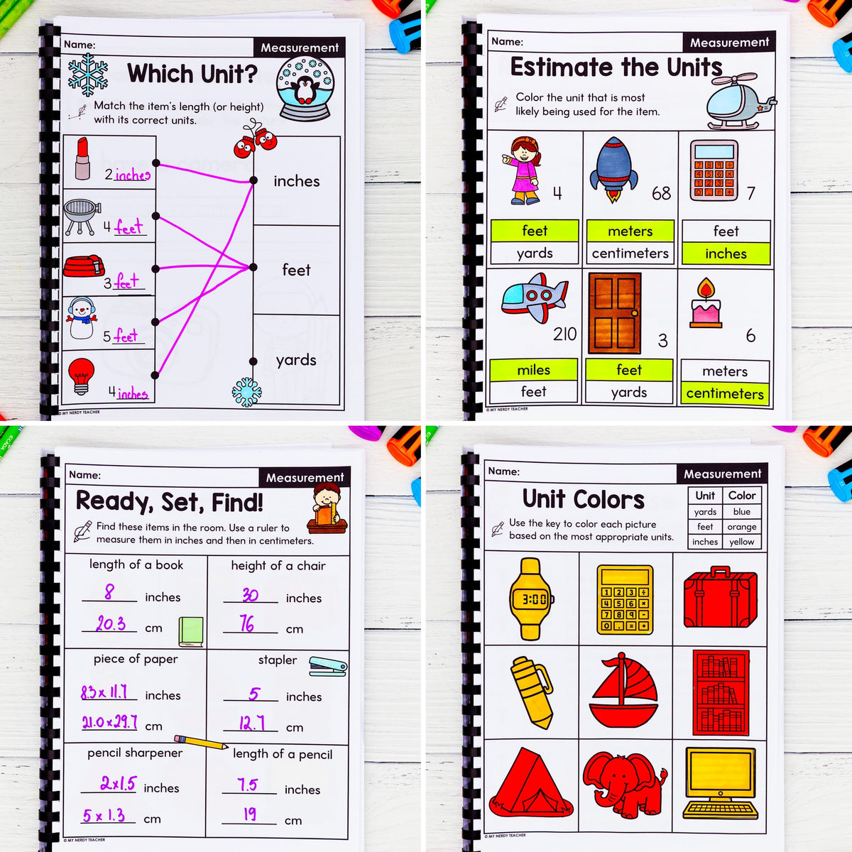 Measurement - 2nd Grade Math Worksheets – My Nerdy Teacher