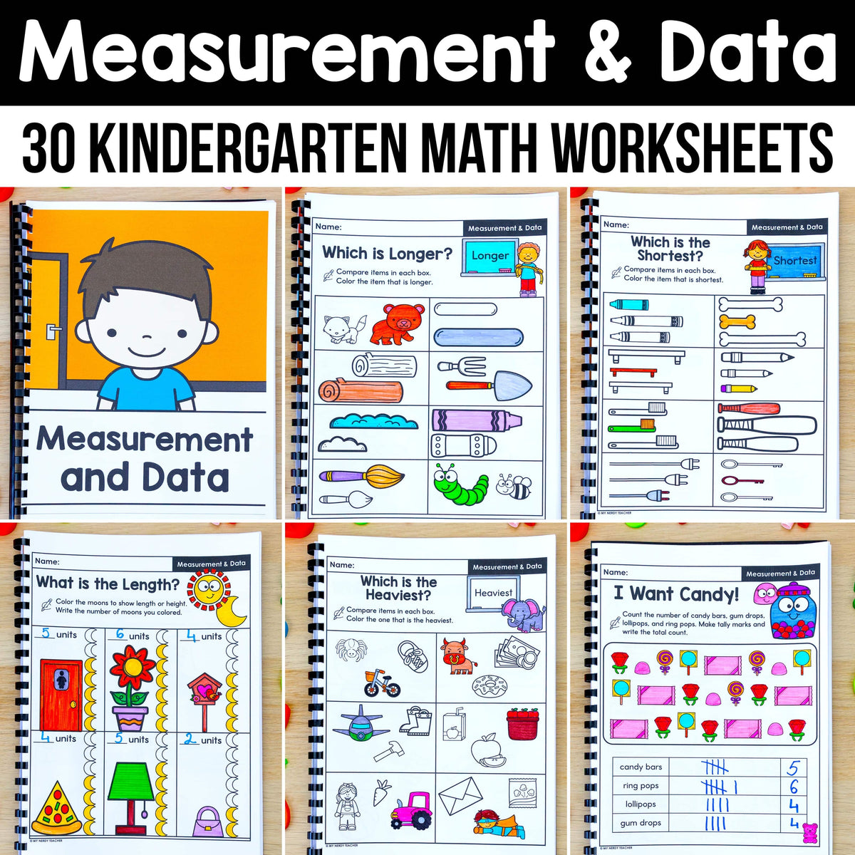 Measurement & Data - Kindergarten Math Worksheets – My Nerdy Teacher