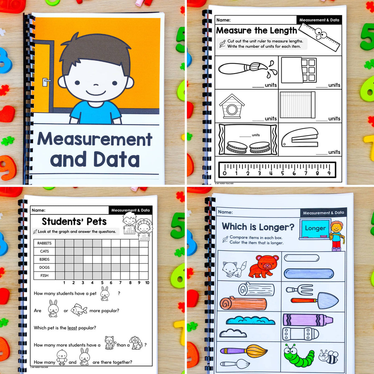 Measurement & Data - Kindergarten Math Worksheets – My Nerdy Teacher