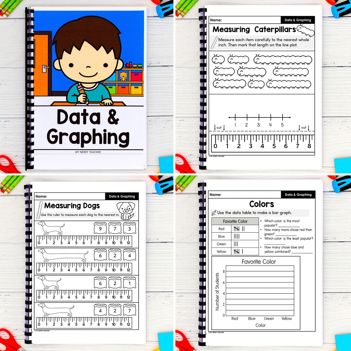 Data and Graphing - 2nd Grade Math Worksheets – My Nerdy Teacher