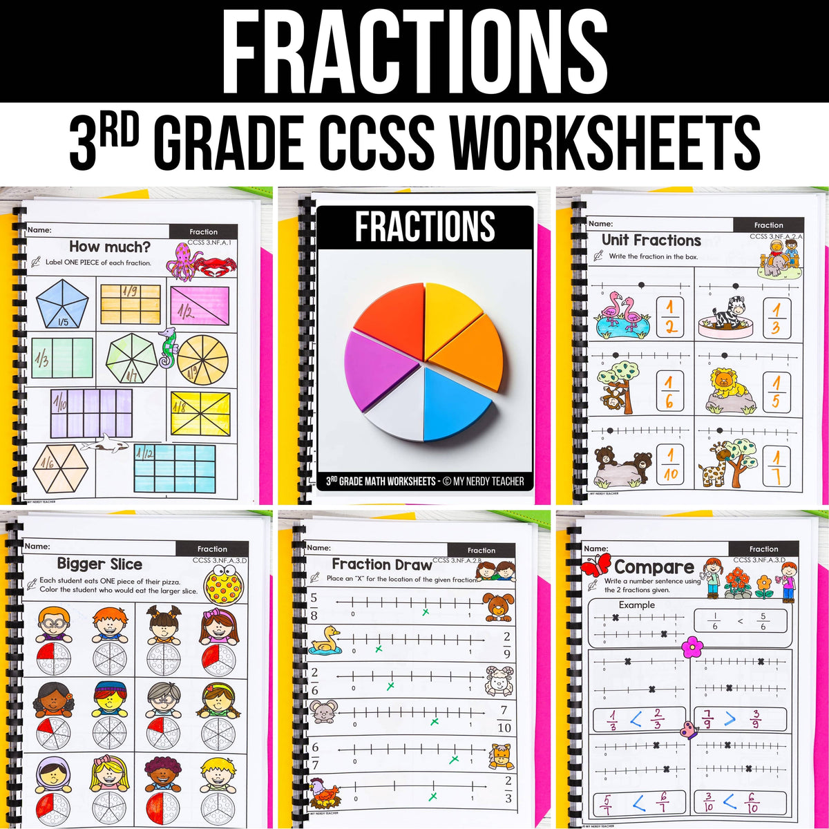 Fractions - 3rd Grade Math Worksheets – My Nerdy Teacher