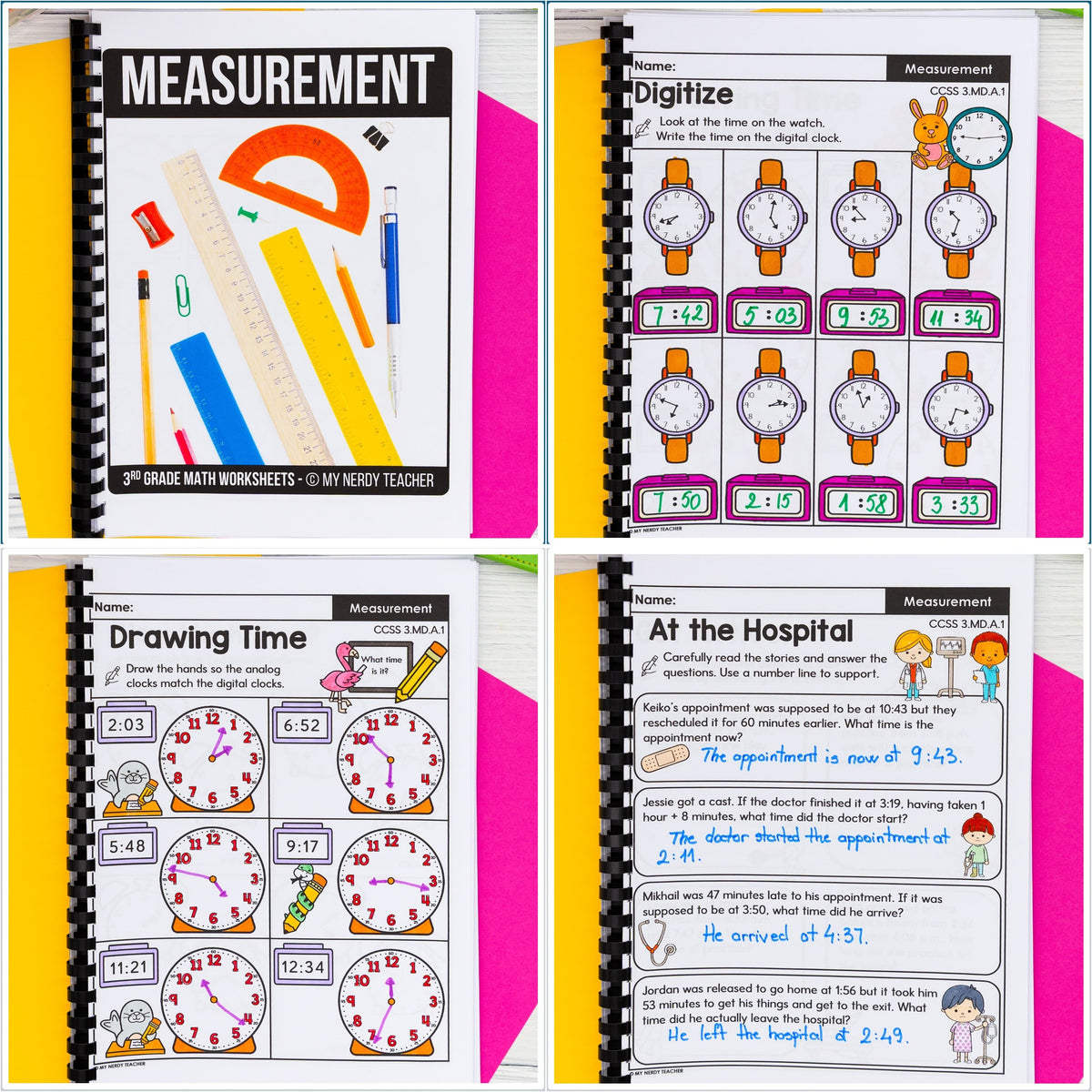 Measurement - 3rd Grade Math Worksheets – My Nerdy Teacher