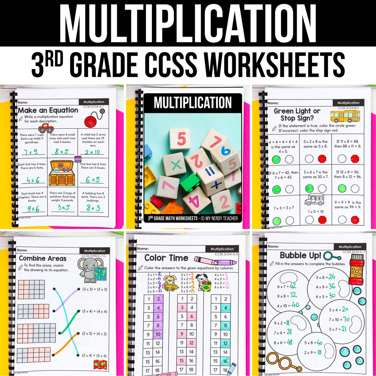 Multiplication - 3rd Grade Math Worksheets – My Nerdy Teacher