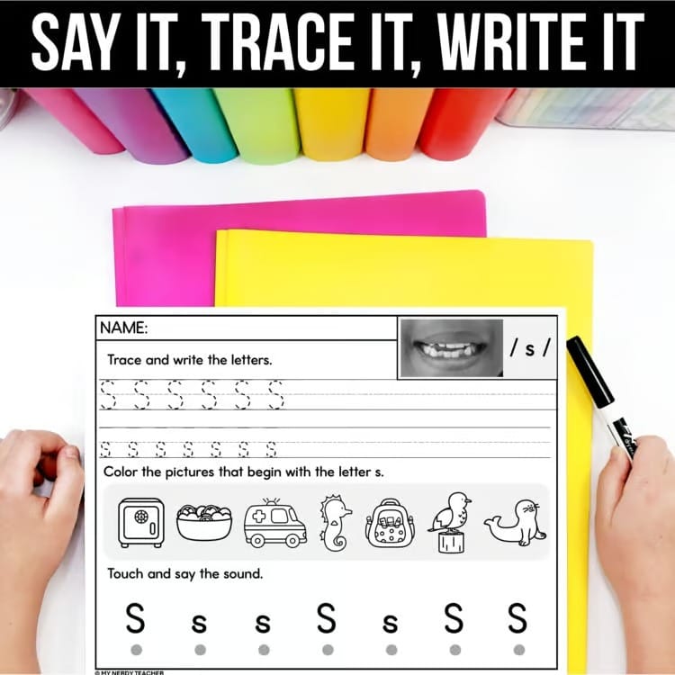 Alphabet Recognition Worksheets A–Z: See It, Say It, Write It – My ...