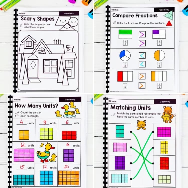 Geometry - 2nd Grade Math Worksheets – My Nerdy Teacher