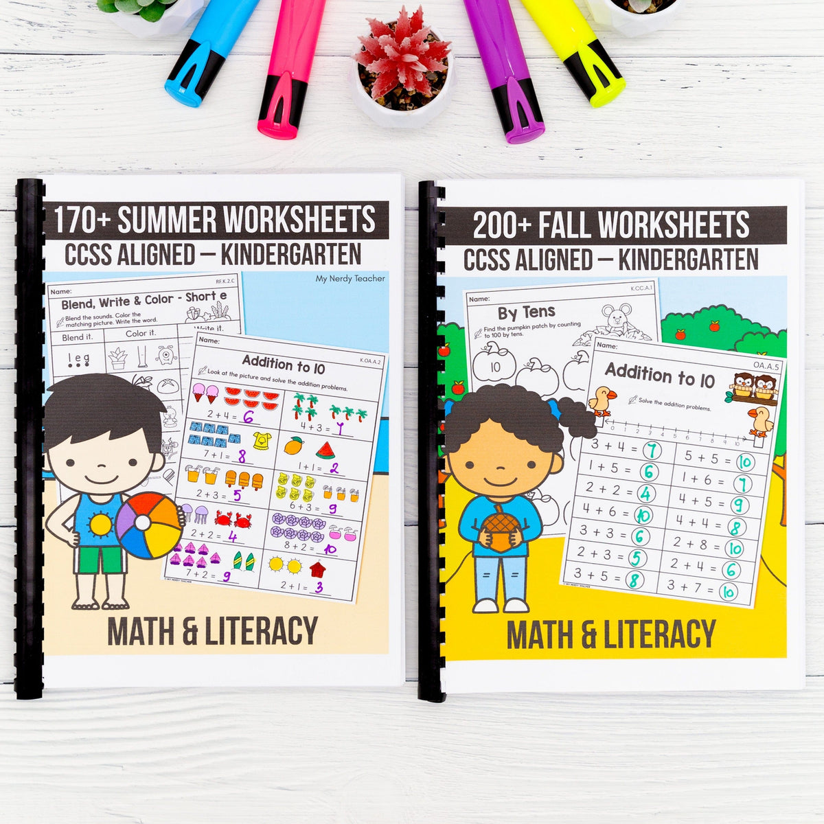 Kindergarten Yearlong Math & Literacy BUNDLE – My Nerdy Teacher